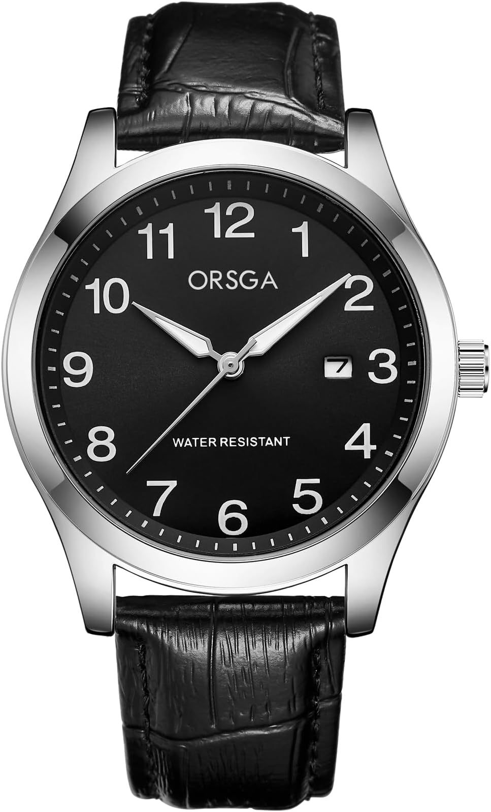 CIVO Watches Men Leather Strap Analogue Mens Watch with Date Window ...