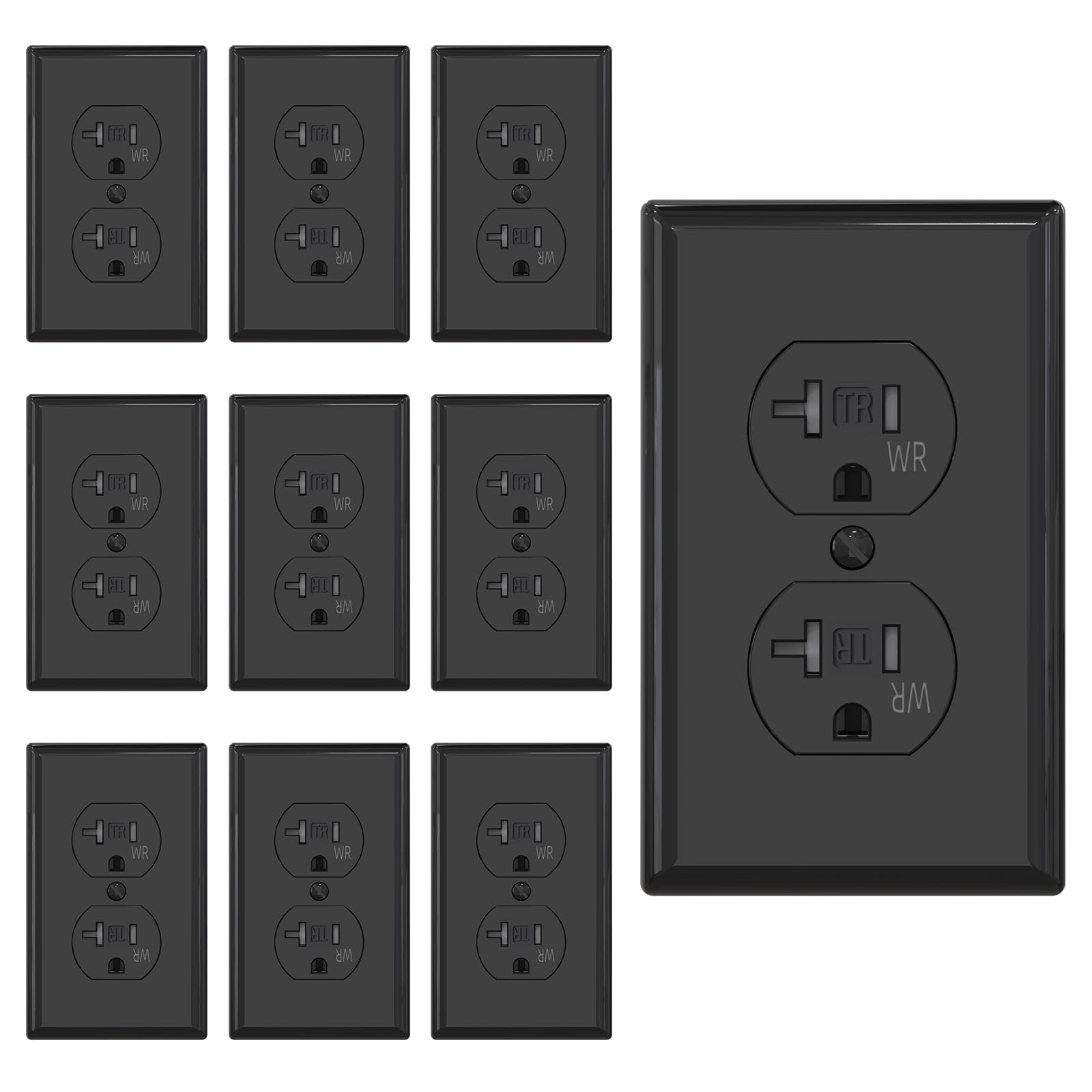 Snapklik.com : 20 Amps Outlets Duplex Electrical Receptacle Outlets,WR ...