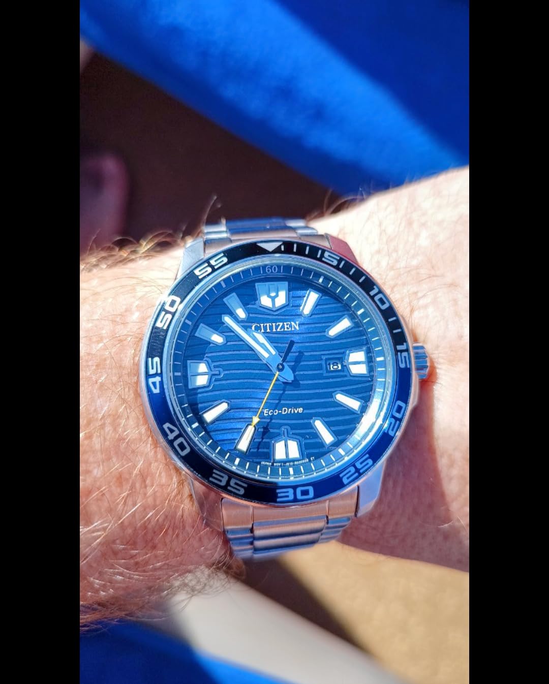 Citizen Men Analogue Eco-Drive Watch with Stainless Steel Strap AW1525 ...