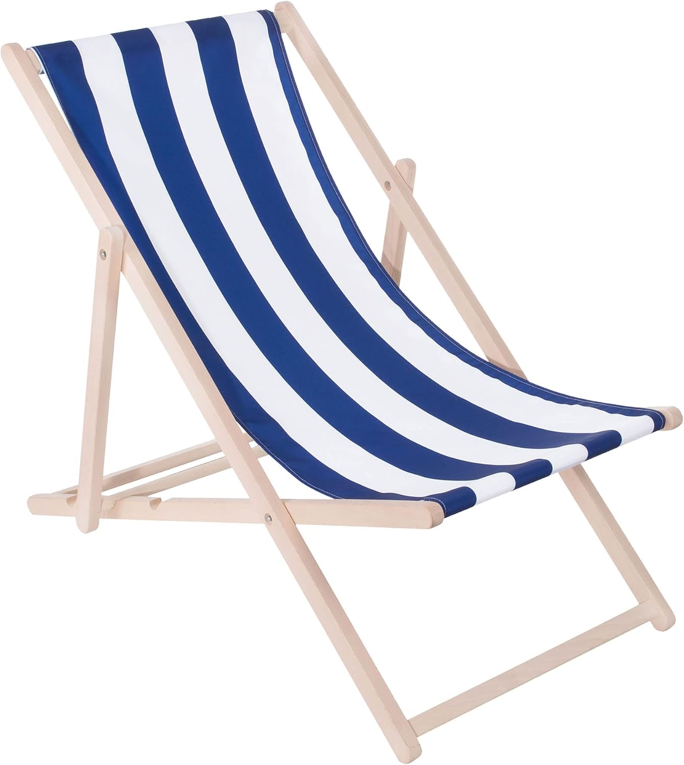 Muntel Klappstuhl Liegestuhl klappbar aus Massivholz, Sonnenliege für ...