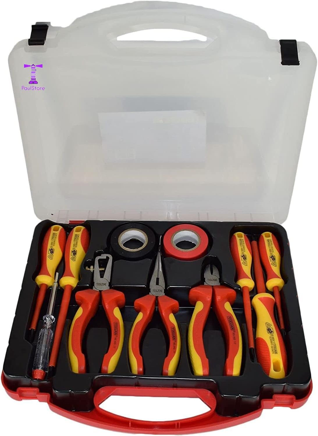 VonHaus Electrician Screwdriver and Pliers Tool Set - Insulated ...
