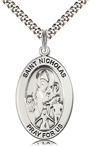 Amazon.com: Sterling Silver St. Nicholas Pendant : Clothing, Shoes ...