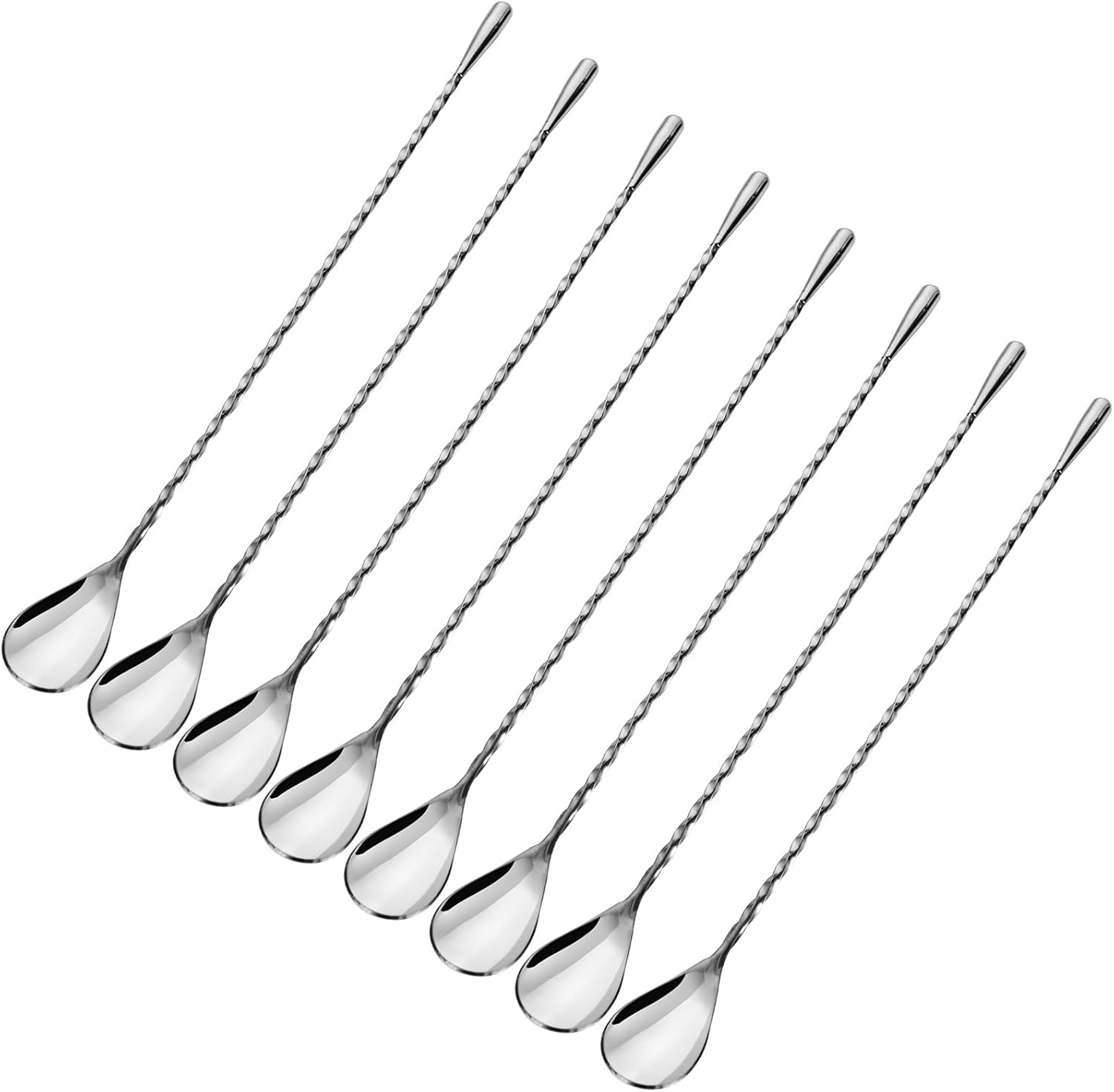 Amazon.com: ABuff 8 PCS 12 Inch Bar Spoon Stainless Steel Spiral ...