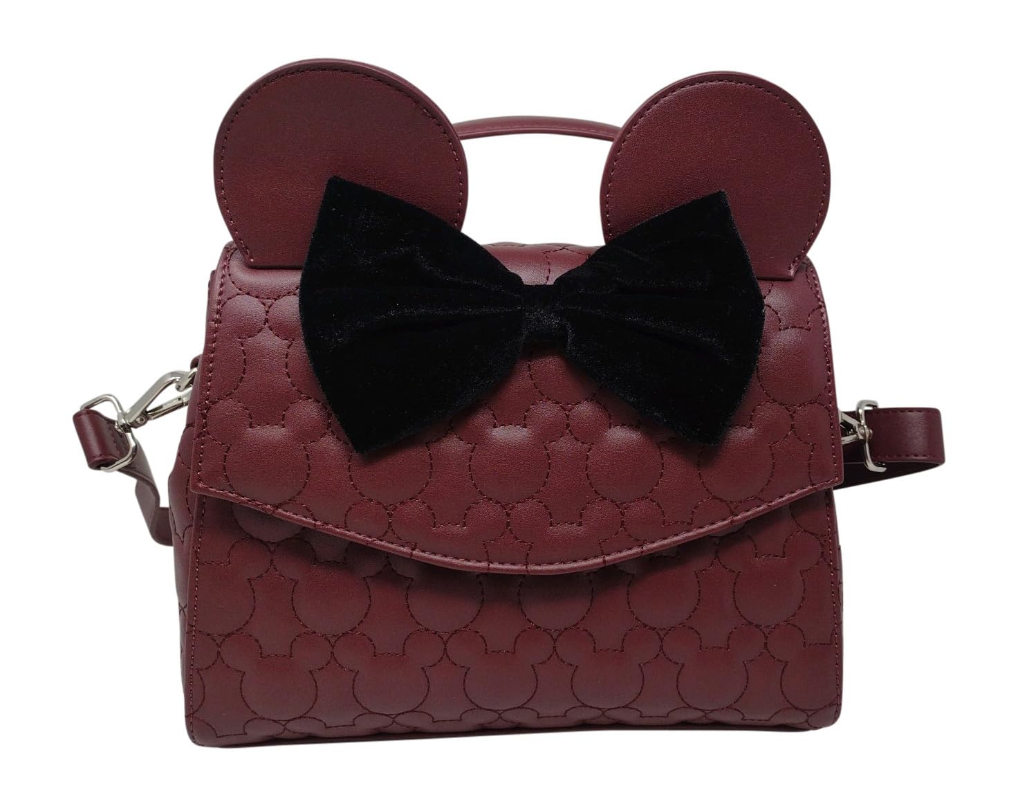 Snapklik.com : Disney Minnie Mouse Quilted Crossbody Satchel Handbag Purse