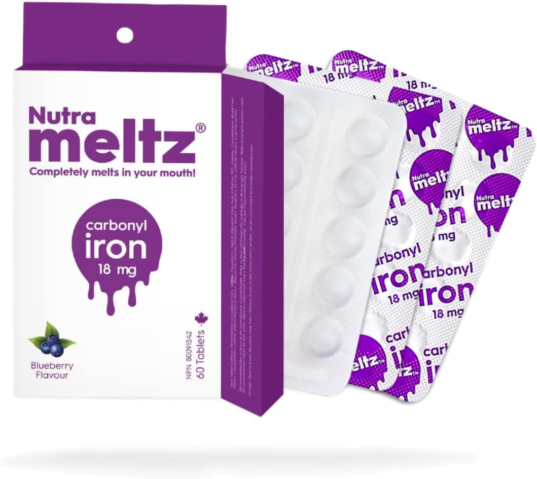 Nutrameltz - Carbonyl Iron Supplement for Women 18mg, 60 Tablets ...