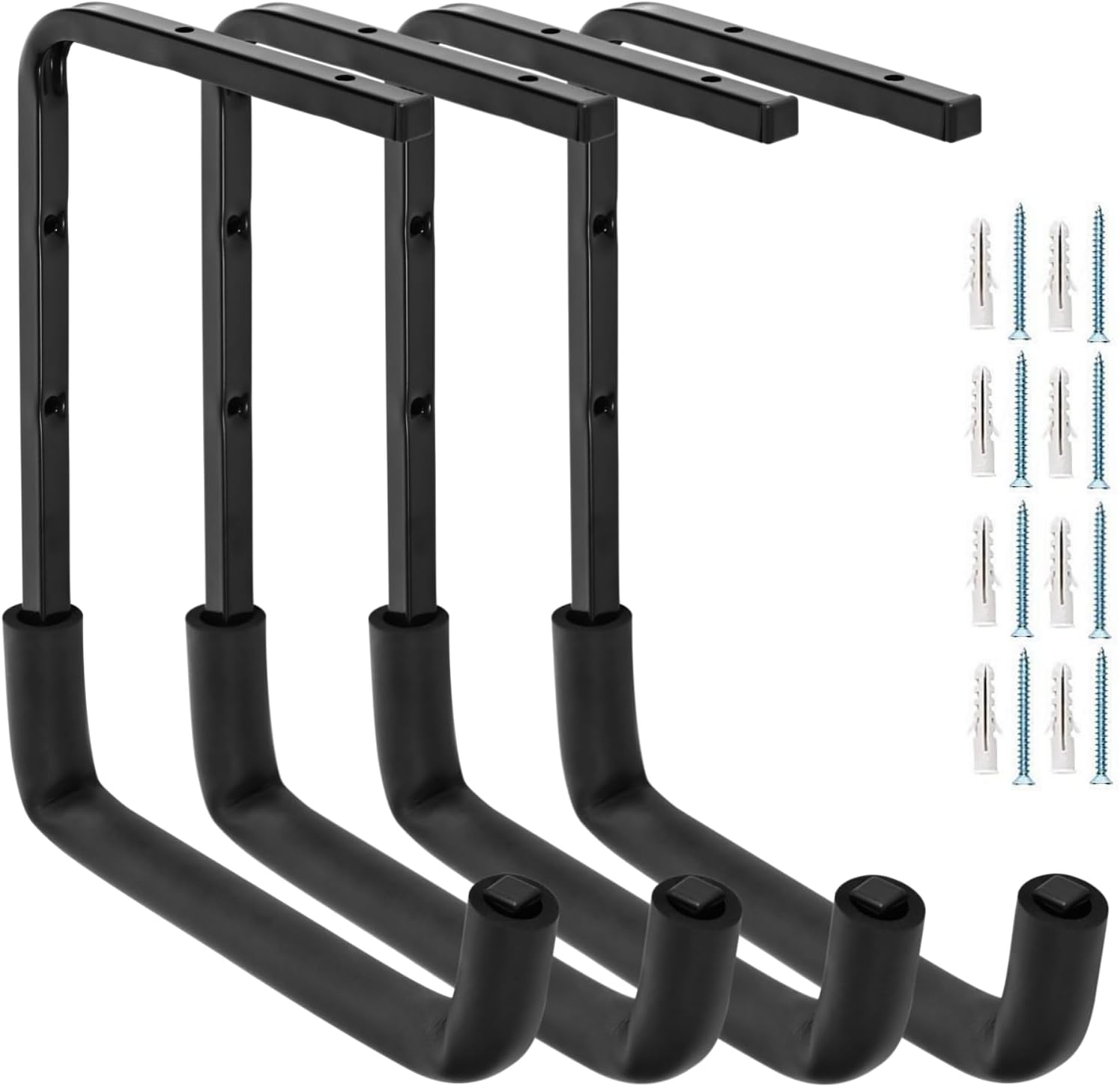 Locawaya 4pcs Ceiling Mounted Garage Hooks, Overhead Garage Storage ...