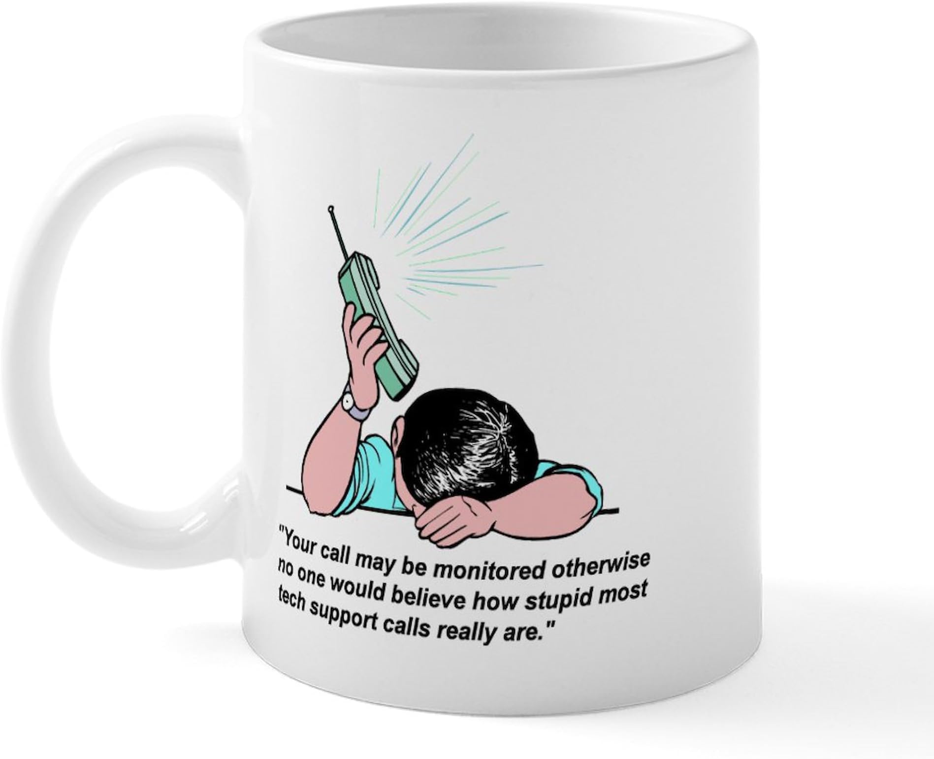 Amazon.com | CafePress Help Desk Tech Support Mug 11 oz (325 ml ...