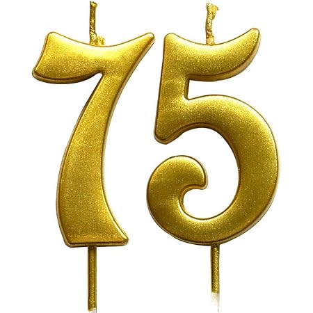 Amazon.com: 75th & 57th Number Birthday Candles for Cake Topper, Number ...