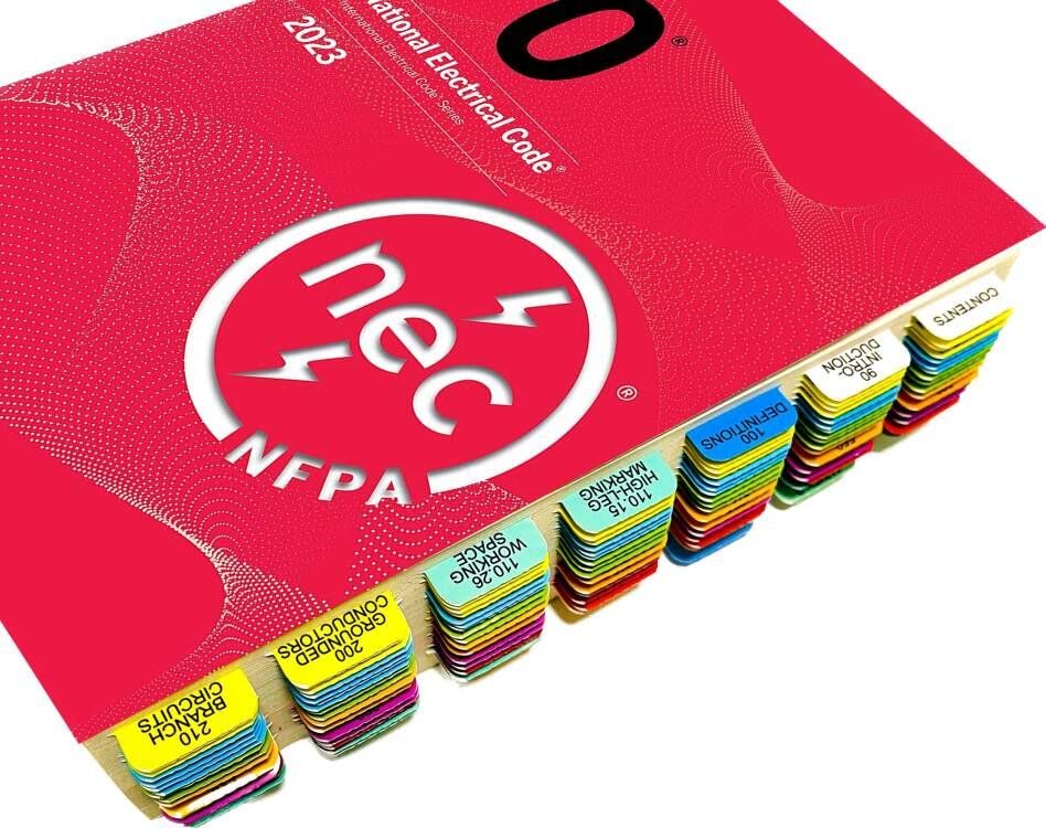 2020 Nec Tabs 2023 NEC Code Book Tabs - 120 Color-Coded Laminated Tabs ...