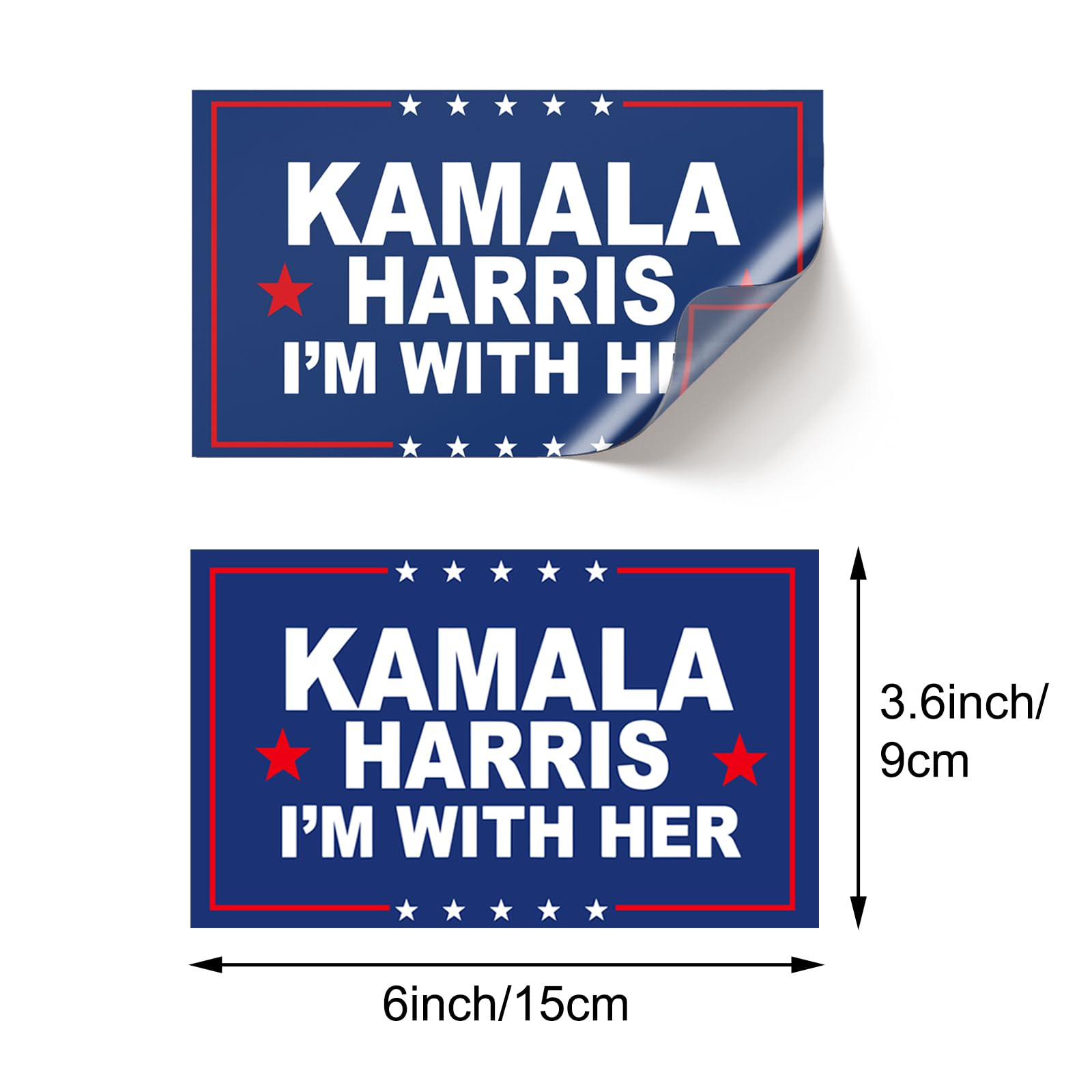 Snapklik.com : 2025 Kamala Harris Stickers 12Pcs - 4 Style 6x3.6in Lets ...