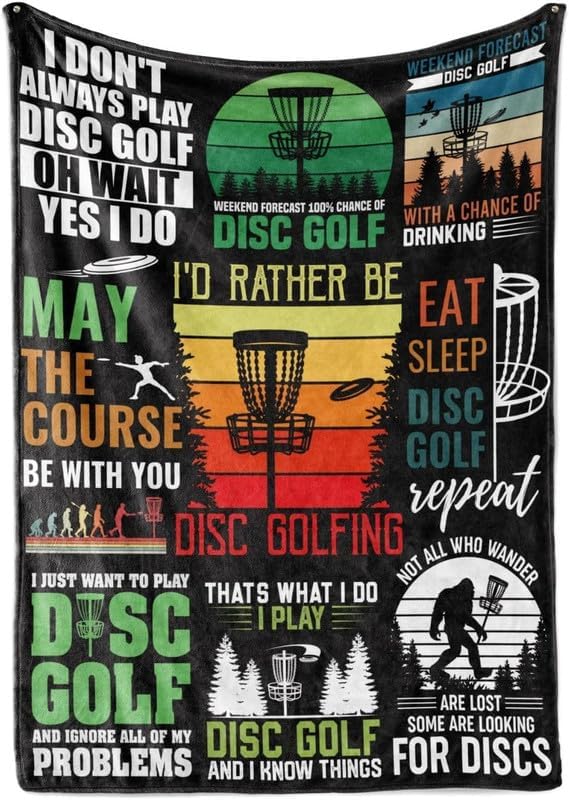 Amazon.com: Huglanket Disc Golf Gifts, Throw Blanket for All Seasons ...