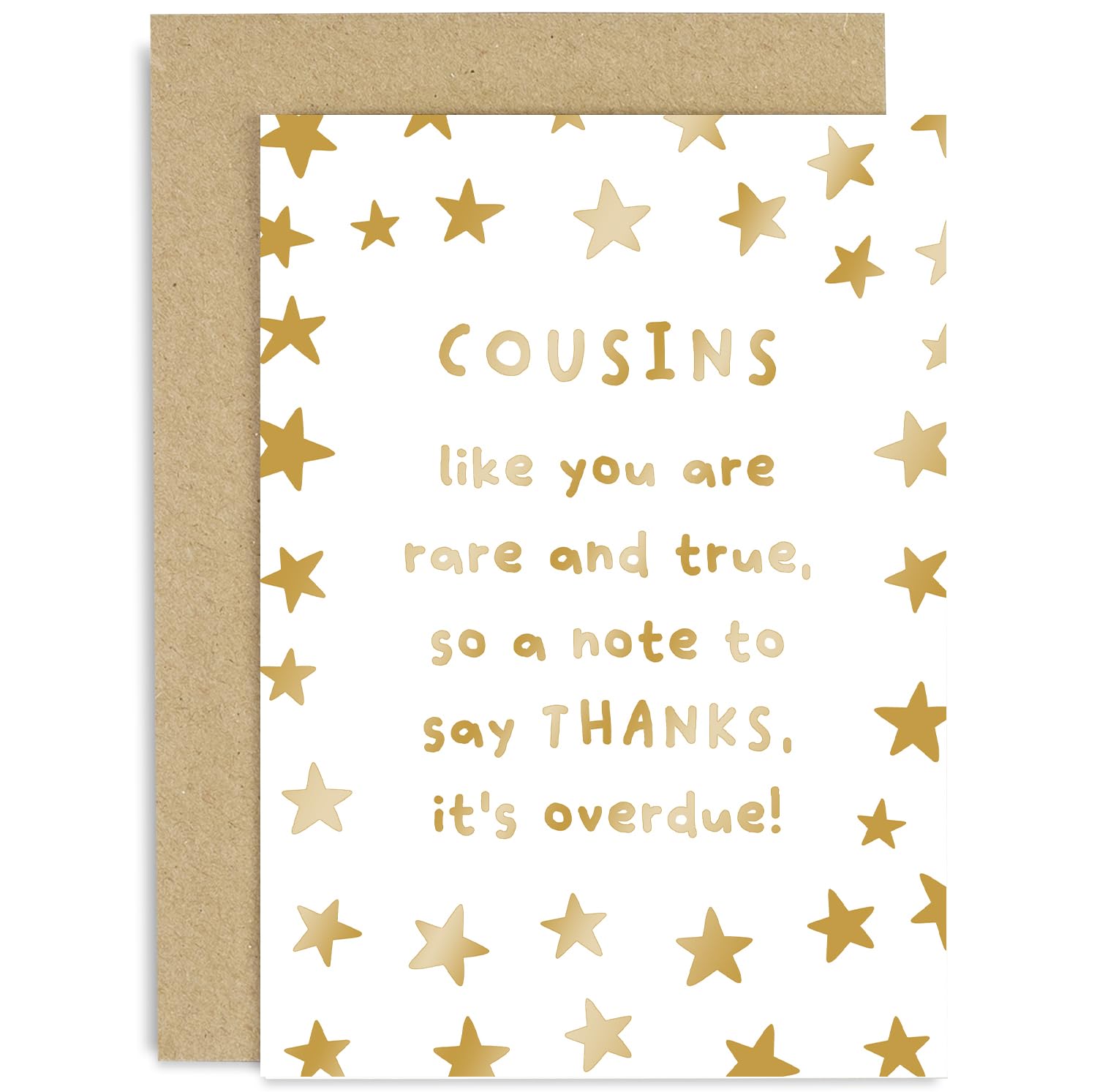 Old English Co. Cousin Thank You Card - Best Friend Birthday Gift for ...