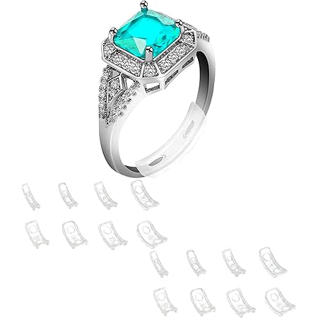 16 Pack Ring Size Adjuster for Loose Rings, 8 Size Silicone Resizer ...