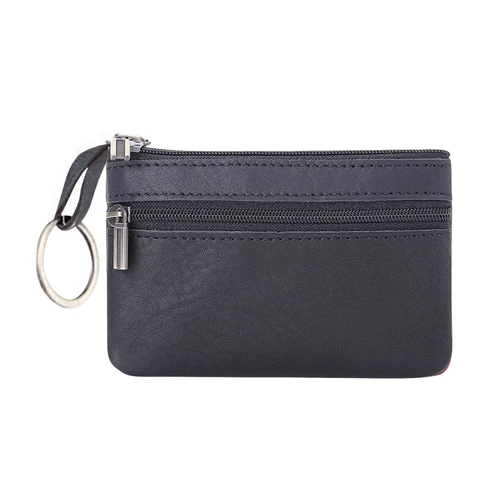 Amazon.com: Genuine Leather Coin Purse, Small Coin Pouch for Men Women ...