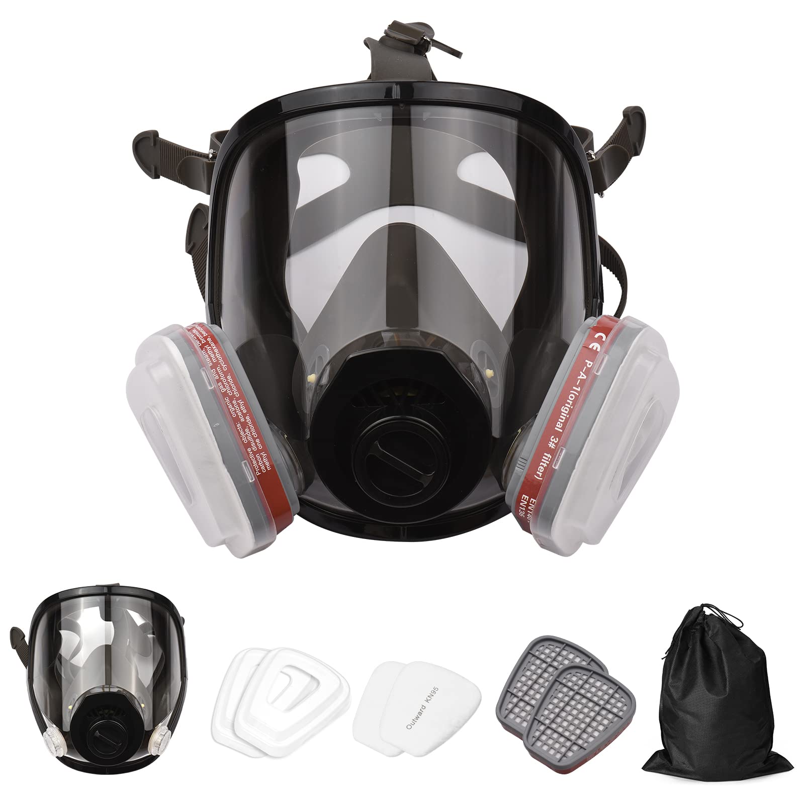 Buy zhoujie Reusable Full Face respi-rator Full Face Cover 8 in 1 Cover ...