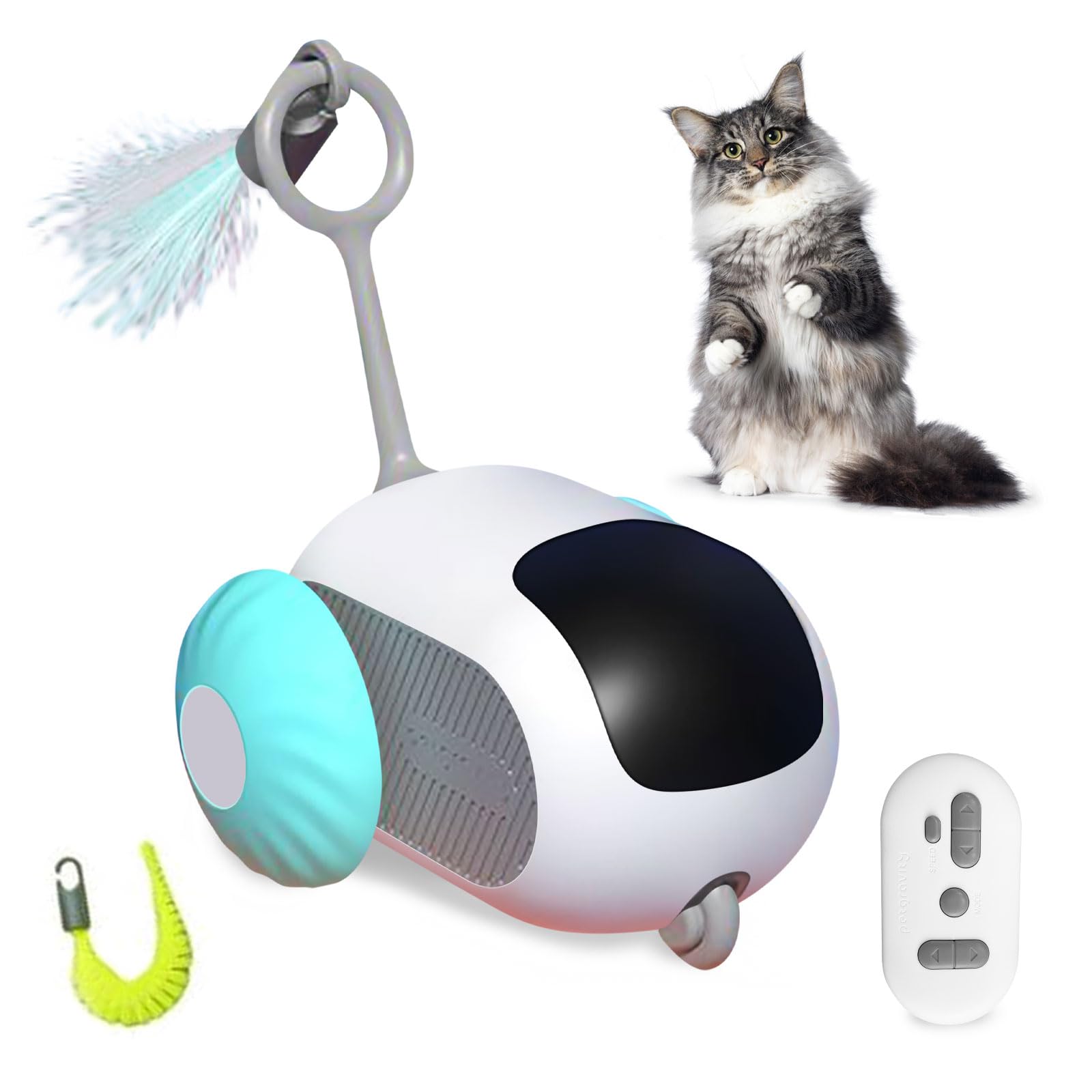 PAKESI Remote Control Smart Electric Cat Toy,Interactive Cat Toys for ...