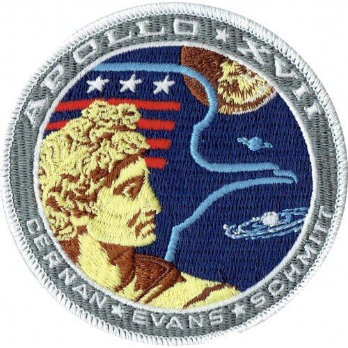 IRON ON EMBROIDERED PATCH ,APOLLO 17 PATCH 10 cm , nasa : Amazon.co.uk: Home & Kitchen