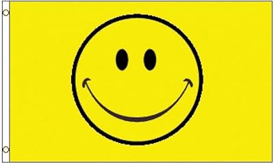 Amazon.com : Anley Fly Breeze 3x5 Foot Yellow Smiley Face Flag - Vivid ...