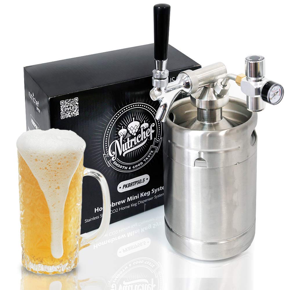 Amazon.com: NutriChef Pressurized Growler Tap System, 64oz Stainless ...