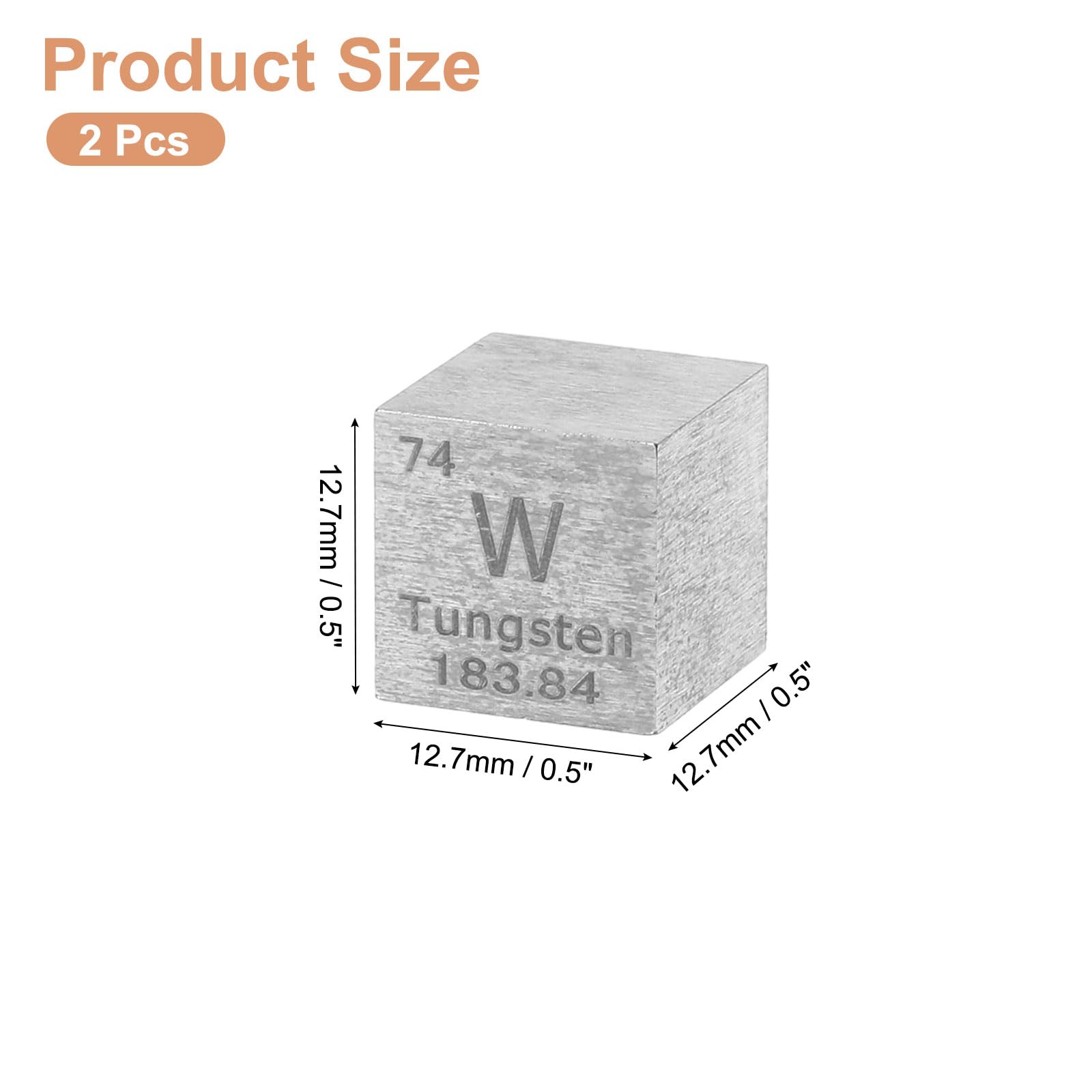 1.5 Inch Tungsten Cube Tellurium Metal 10mm Density Cube 99.99% Pure ...