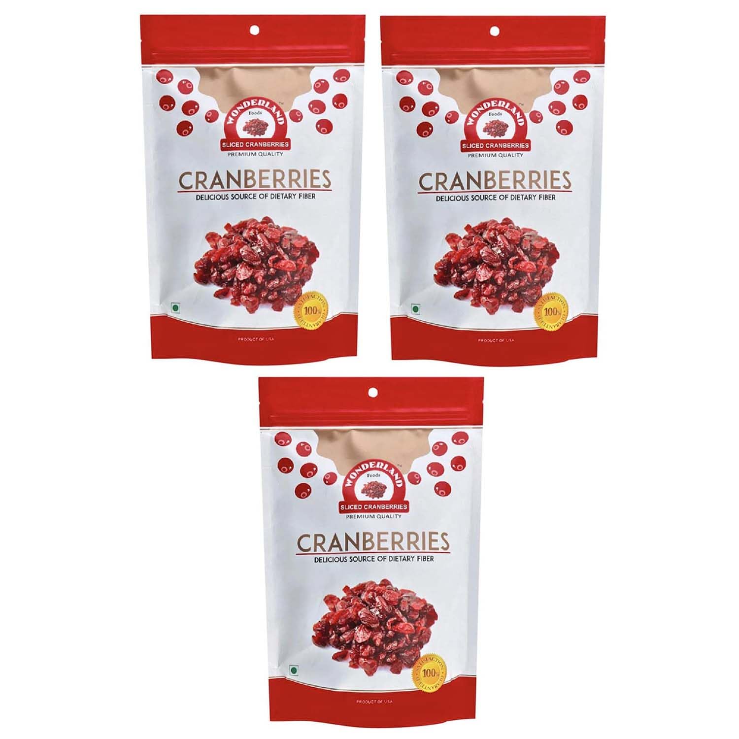 WONDERLAND FOODS (DEVICE) - Healthy & Tasty Californian Sliced & Dried Cranberry 600G Pouch ...