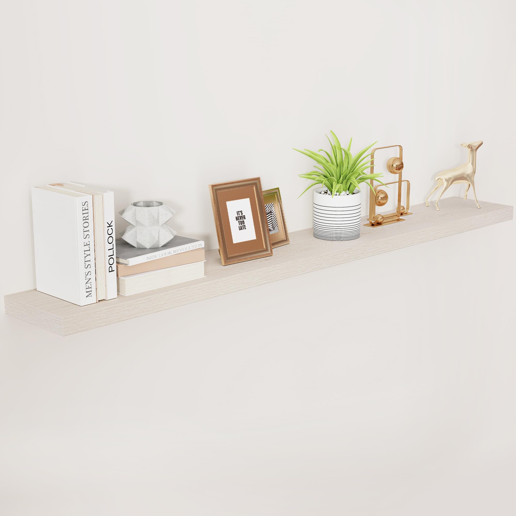 Amazon.com: Brich Floating Shelves 72 Inch Long, 9.3" Deep Shelves Wall ...