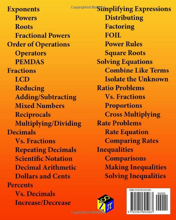 Snapklik.com : Essential Prealgebra Skills Practice Workbook