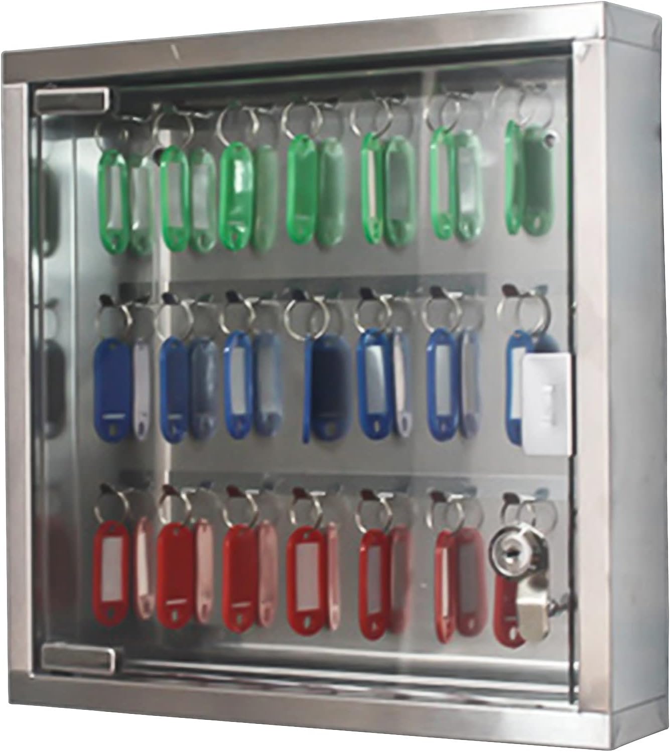 Amazon.com: Key Cabinet Key Lock Box Wall Mount, Glass Clear Door, Wall ...