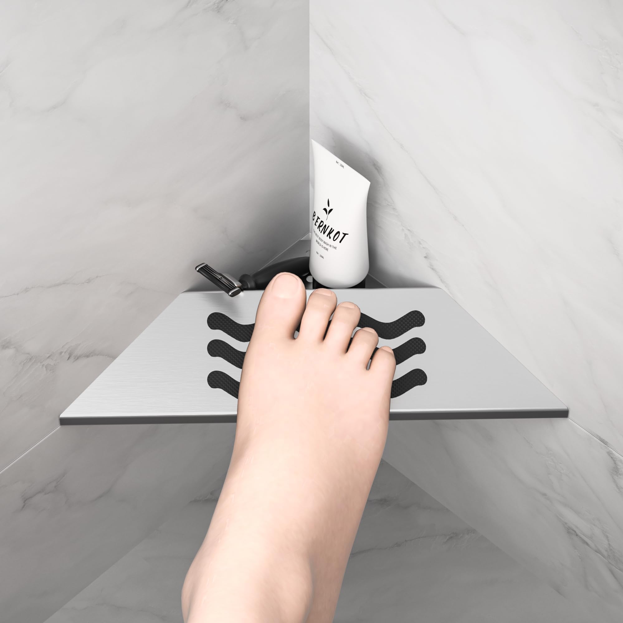 Amazon.com: Shower Foot Rest for Shaving Legs Shower Foot Stool- Wall ...