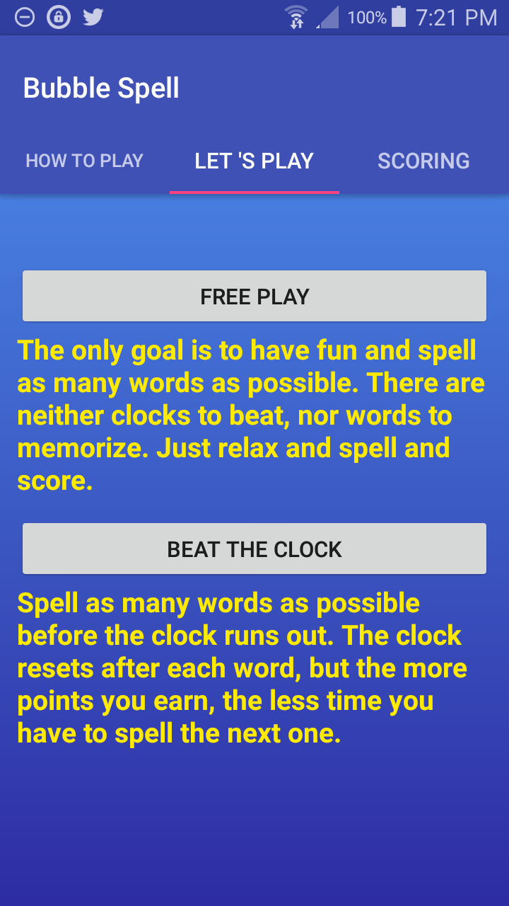 Aplicación Bubble Spell en Amazon Appstore