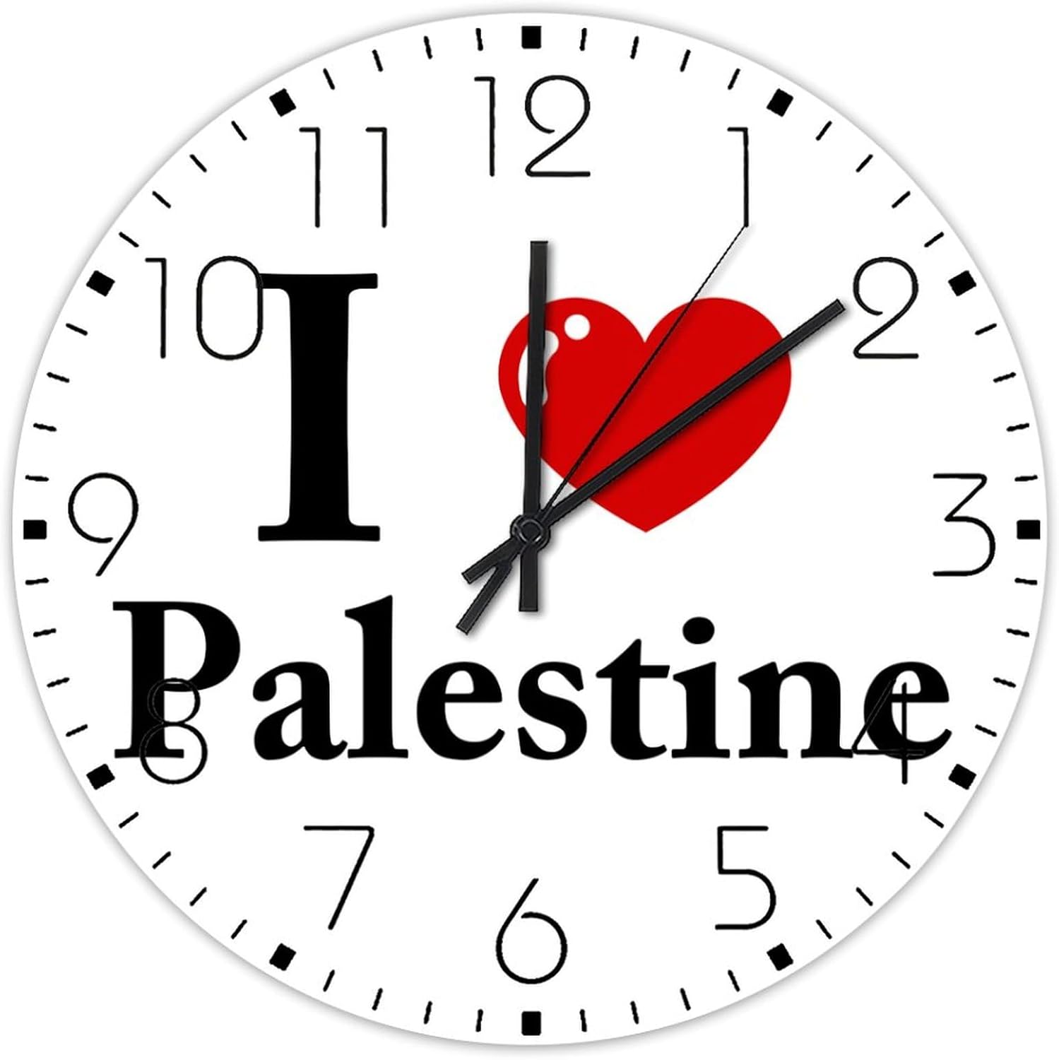 Amazon.com: Wood Hanging Wall Clock Battery Operated Non Ticking Analog ...