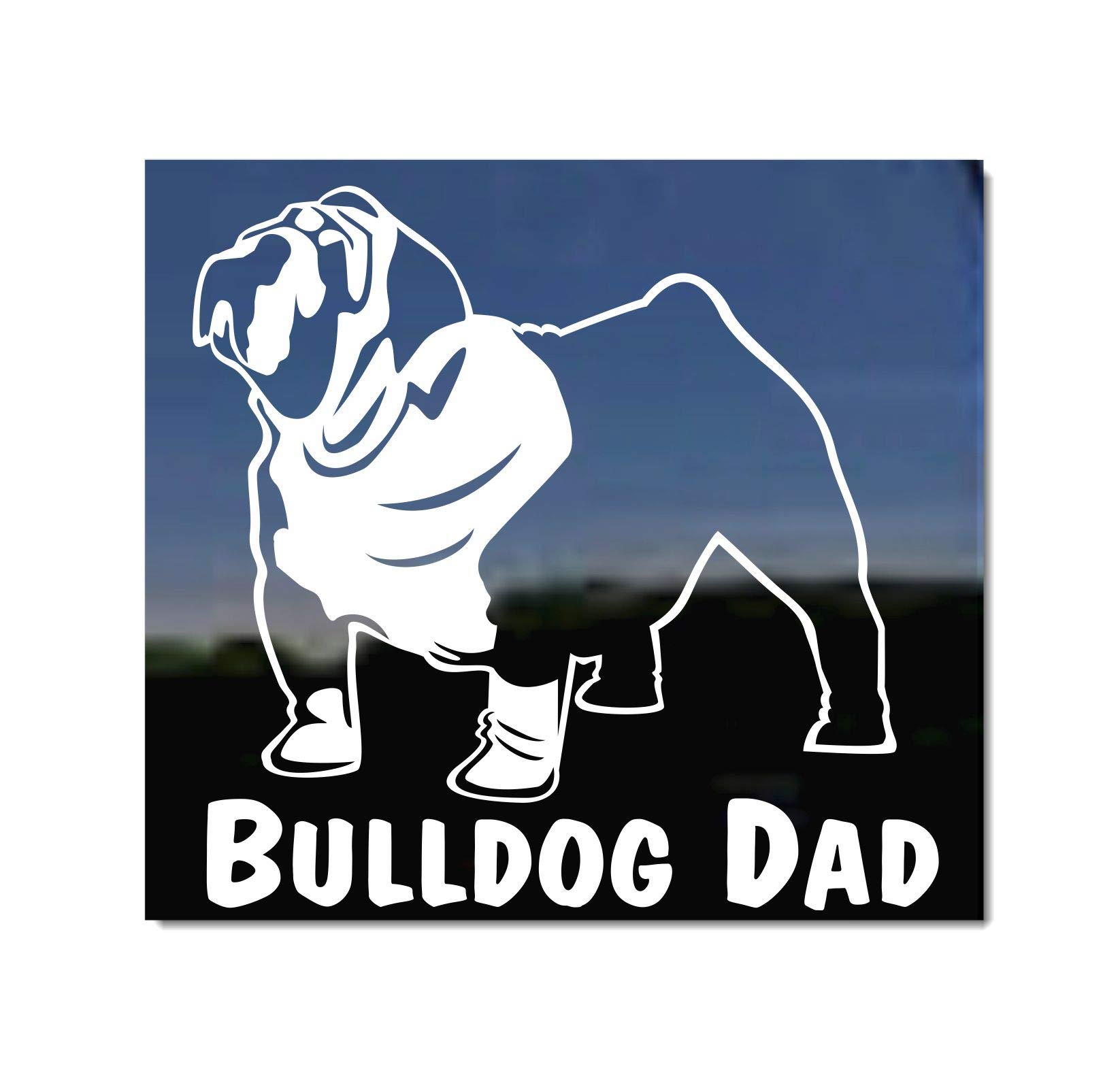 Amazon.com: Bulldog Dad | NickerStickers® Vinyl English Bulldog Vinyl ...