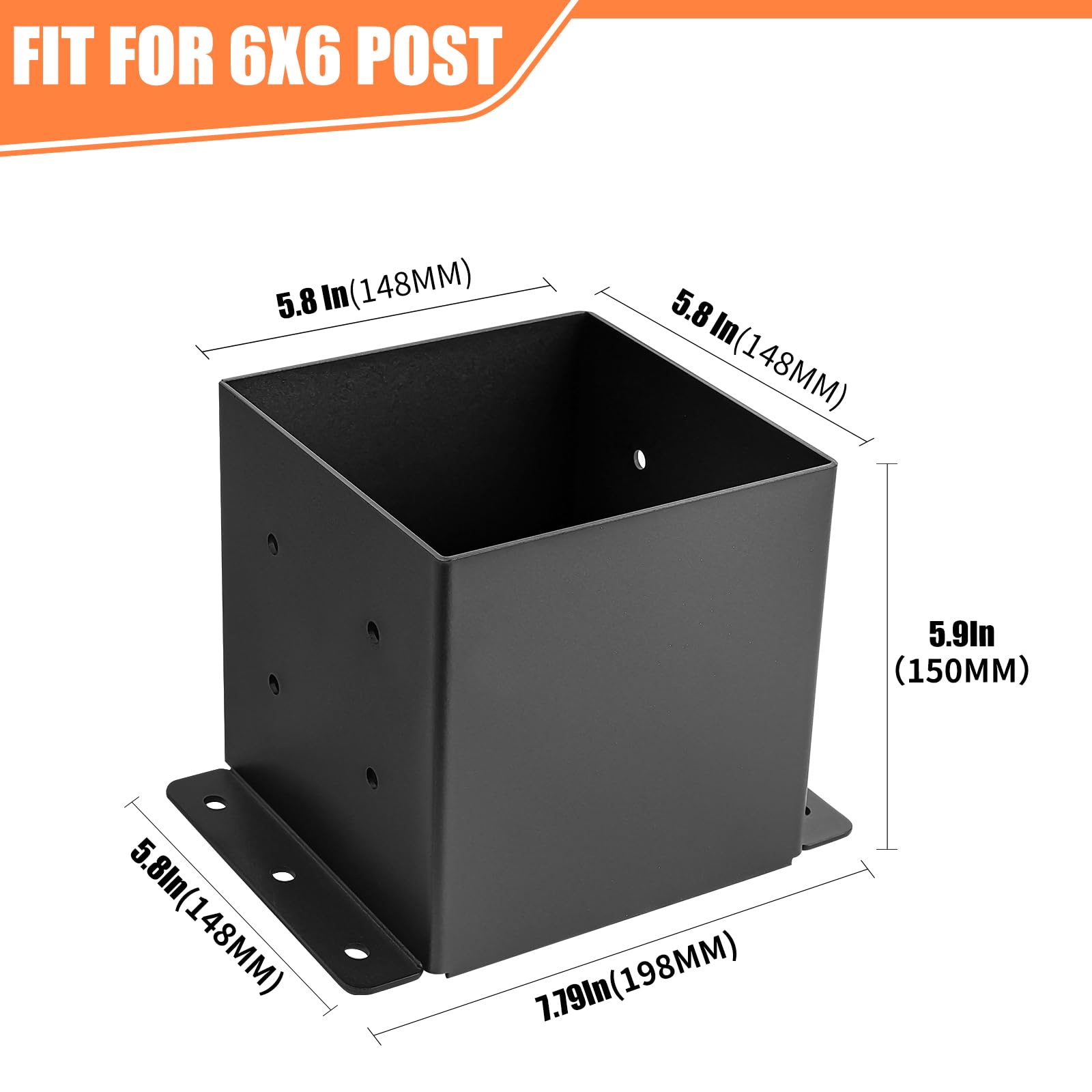 6x6 Post Support Brackets Pergola Post Base And Wall Mount Bracket For