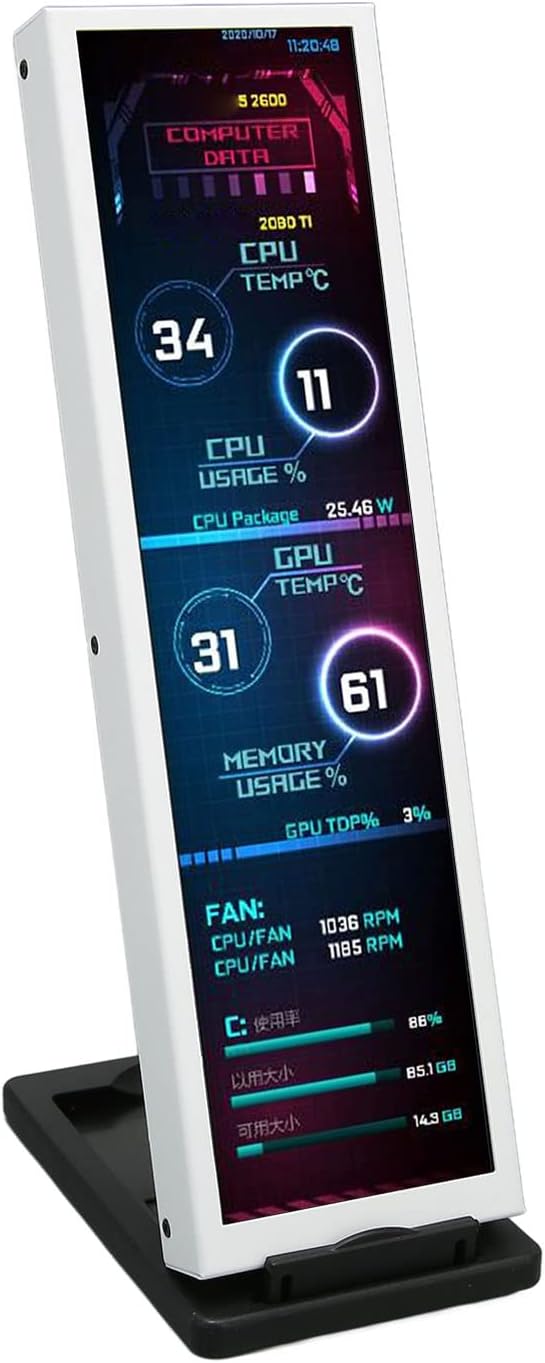 Amazon.com: 8.8 Inch IPS USB Mini Screen, 1920x480 for AIDA64 PC CPU ...