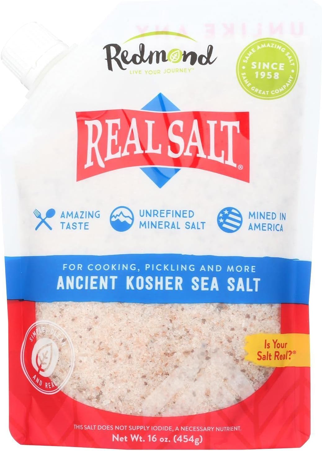 Amazon.com : Redmond Real Salt 10 Lb Bag- Natural Unrefined Gluten Free ...
