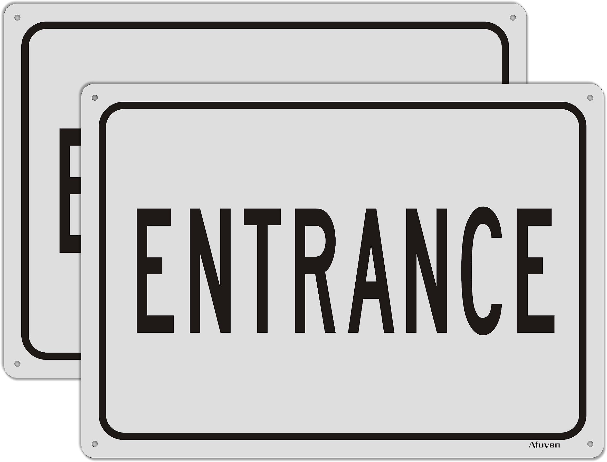 Amazon.com: Entrance Sign - 8 x 12 Aluminum Enter Here Sign Outdoor ...