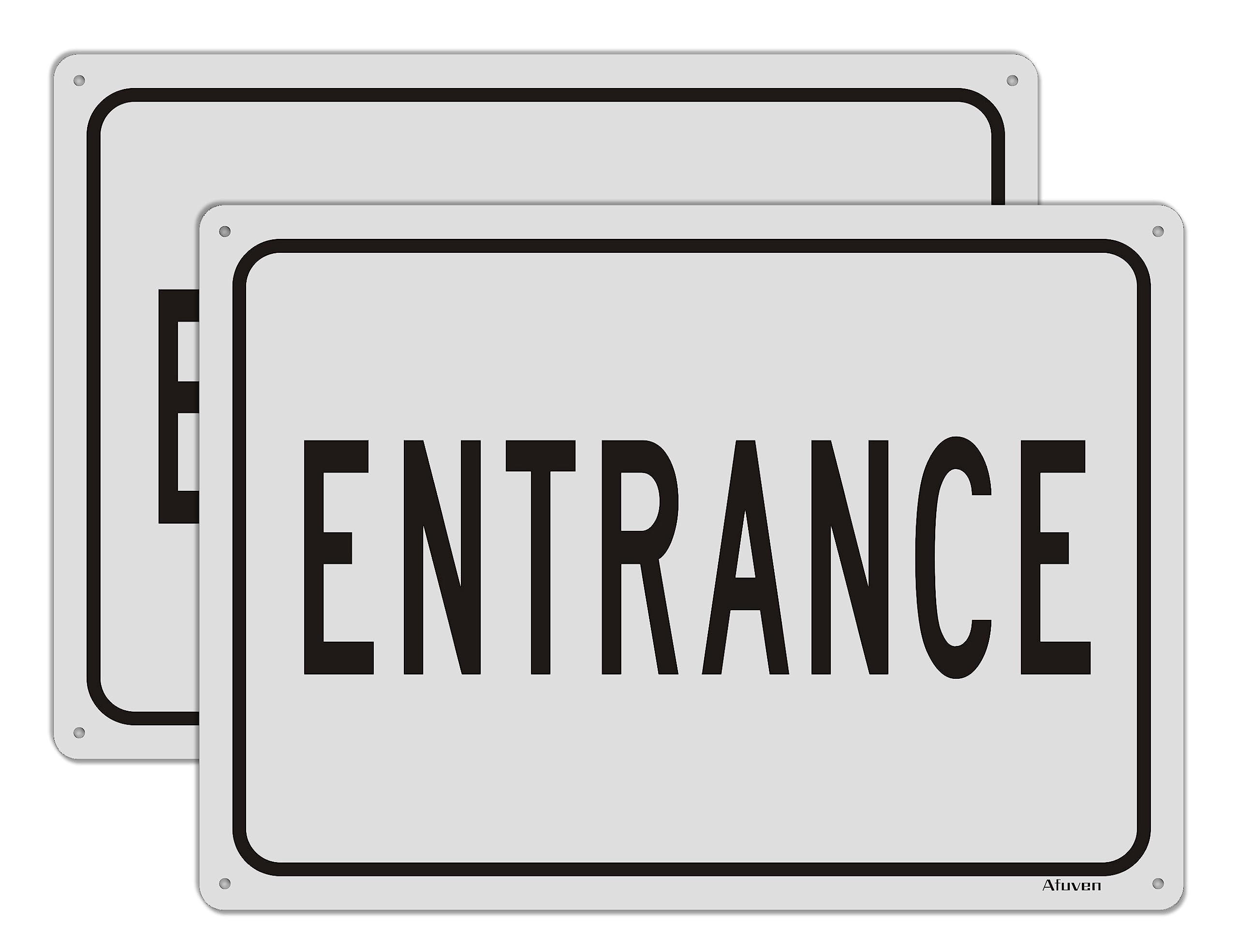 Amazon.com: Entrance Signs Metal Reflective 10" x 14" Entrance Signs ...
