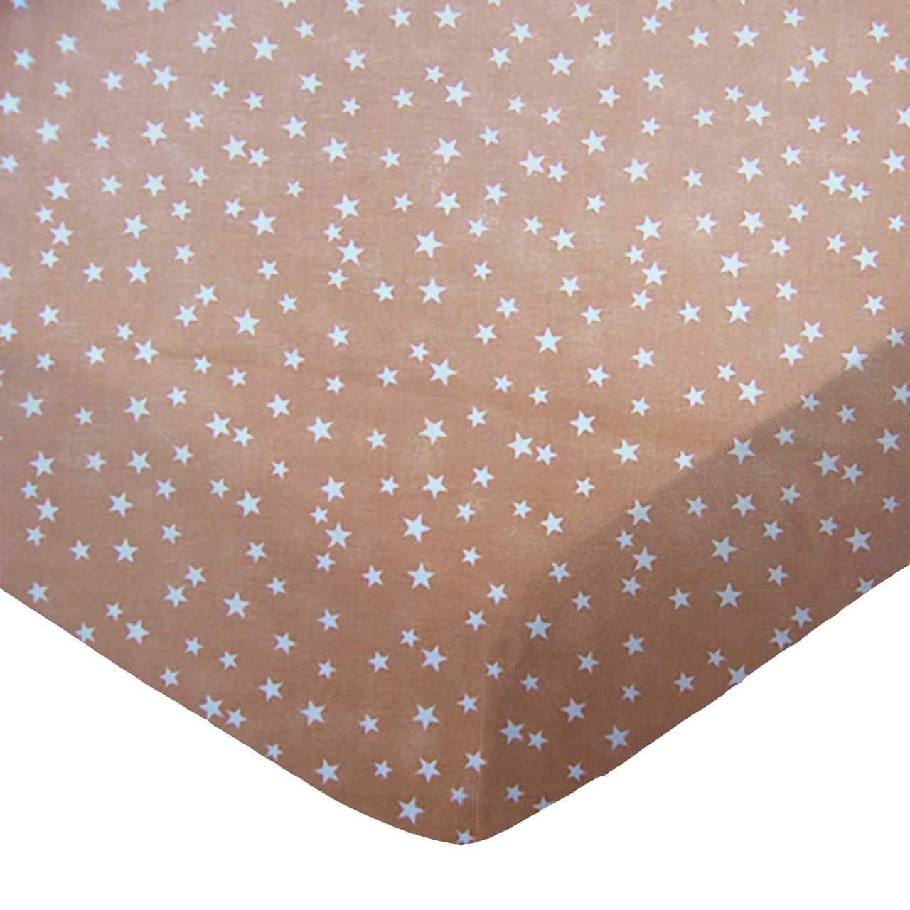 Amazon.com : SheetWorld Fitted Cradle Sheet - Cloudy Stars Camel - Made ...