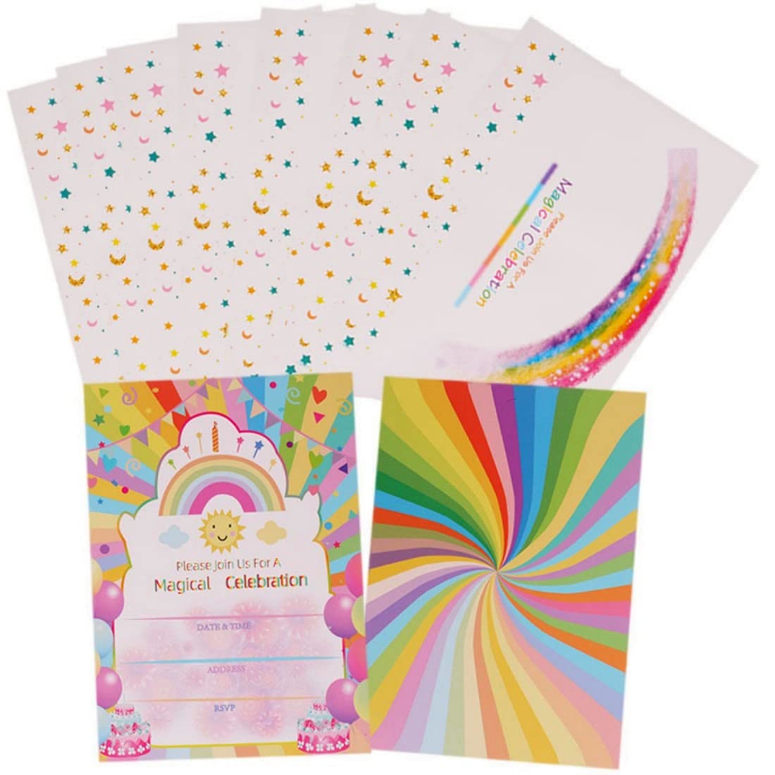 Amazon.com : 12 Pack Birthday Party Invitation Cards with Envelopes ...