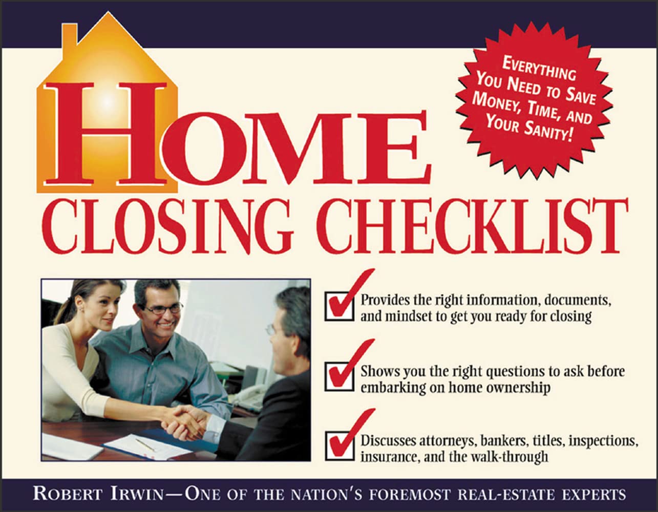 Home Closing Checklist: Irwin, Robert: 9780071409971: Amazon.com: Books