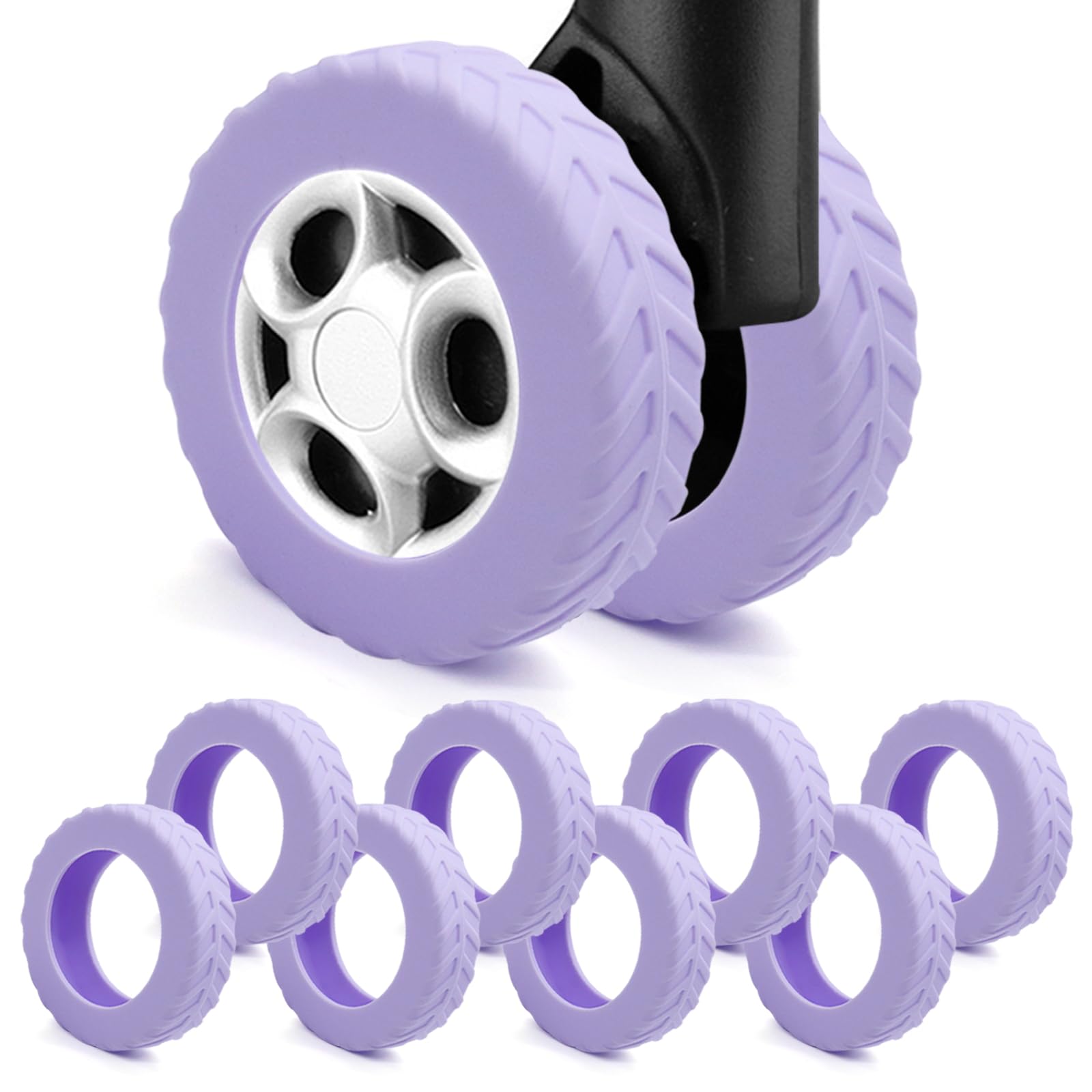 Amazon.com: UMUST 8Pcs Luggage Wheel Covers,Silicone Suitcase Wheel ...