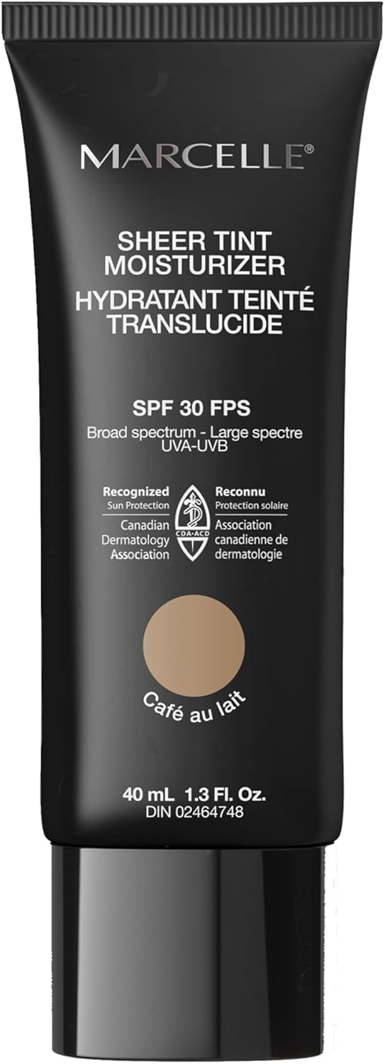 Marcelle Sheer Tint Moisturizer SPF 30, Café Au Lait, with Hyaluronic ...