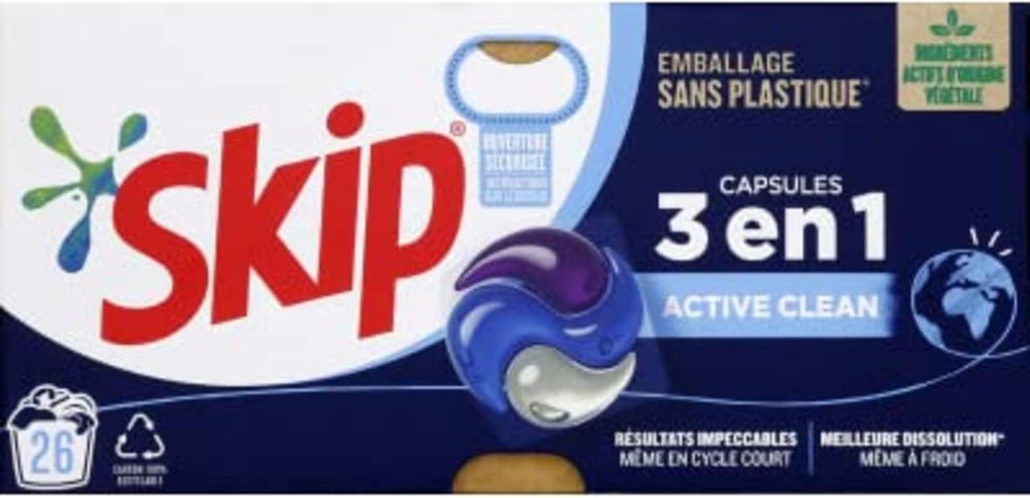 SKIP Lessive Capsule Bio - Les 26 capsules : Amazon.fr: Epicerie