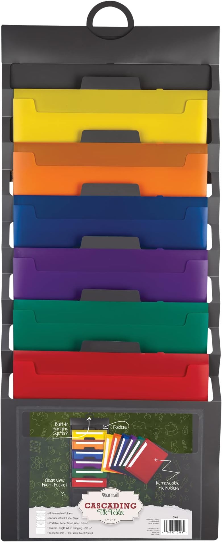 Amazon.com : Smead Cascading Poly Wall File Folder, 5 Folder Pockets ...