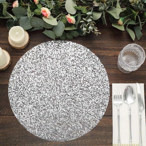 Amazon.com: Efavormart 10 Pack | 13" Metallic Silver Luminous Sequin ...