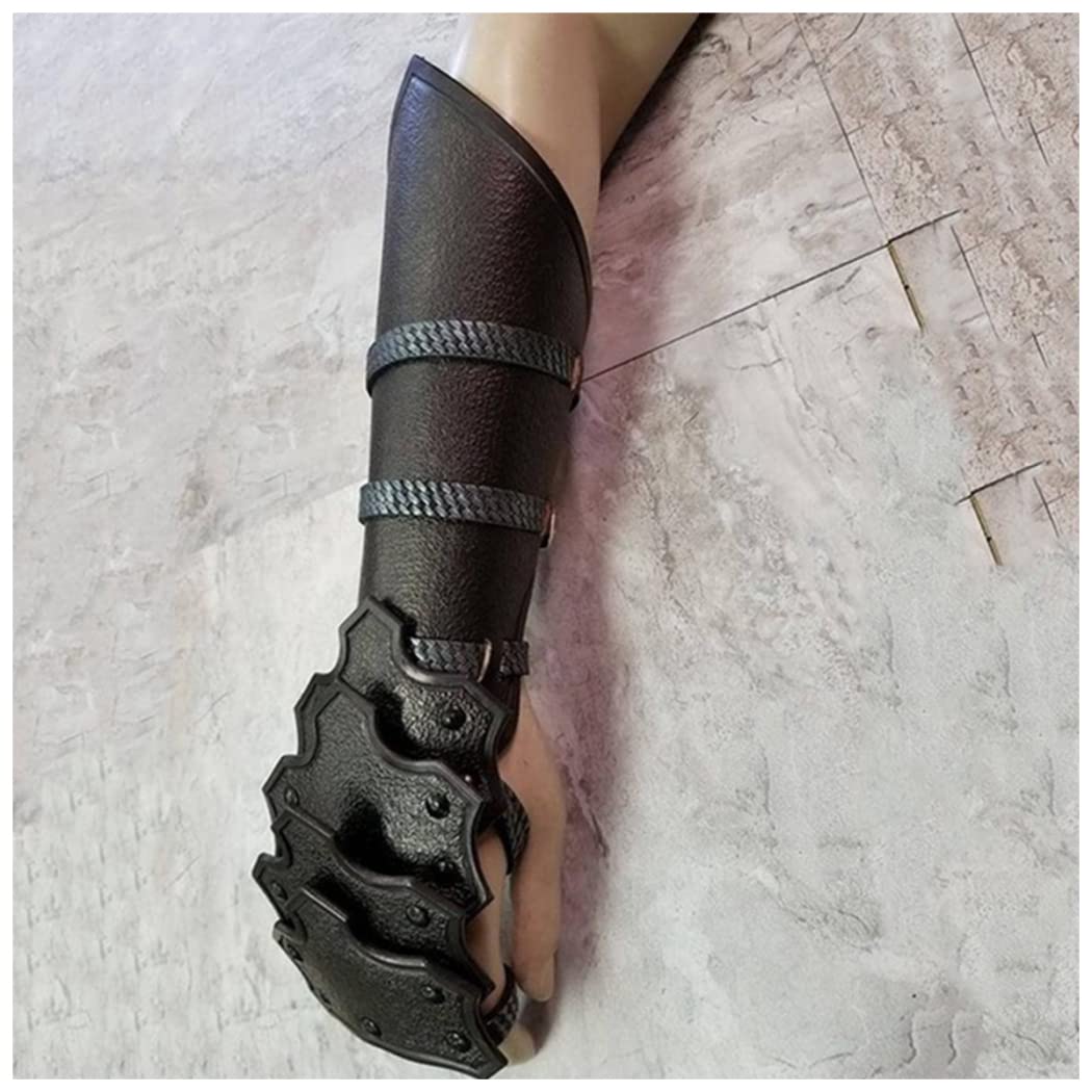 Buy Medieval Archer Samurai PU Leather Armor Gauntlet, Men Larp Gear Of ...