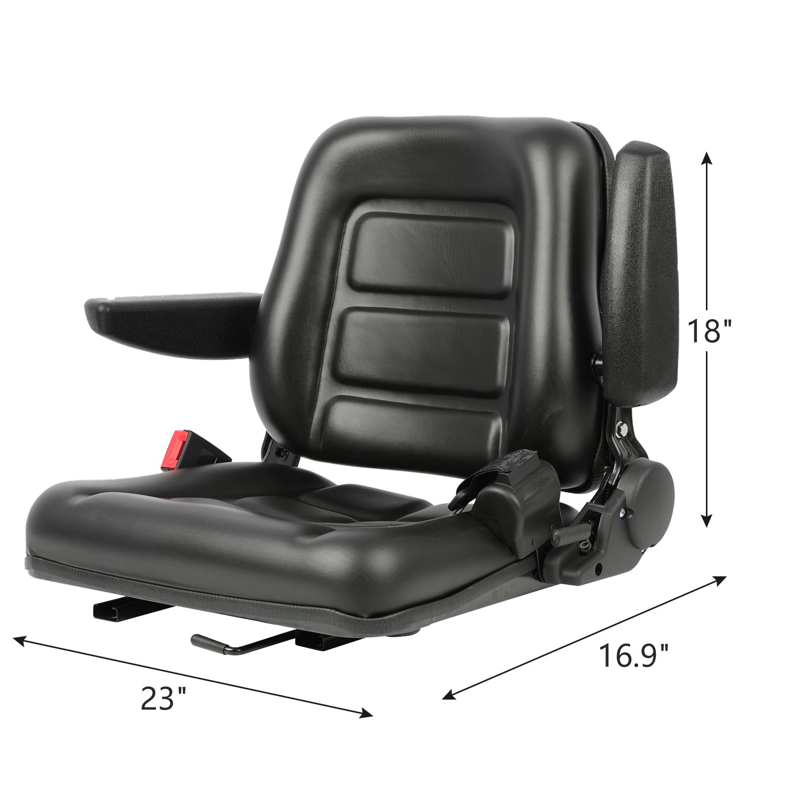 Mechanics Seat Universal Forklift Seat, Black Forklift Seat PVC Mower ...