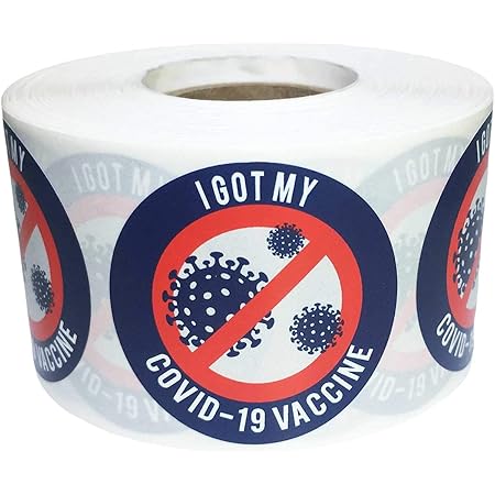I Got My COVID-19 Vaccine, CDC Pandemic Stickers Blue & Green | 1.5 ...