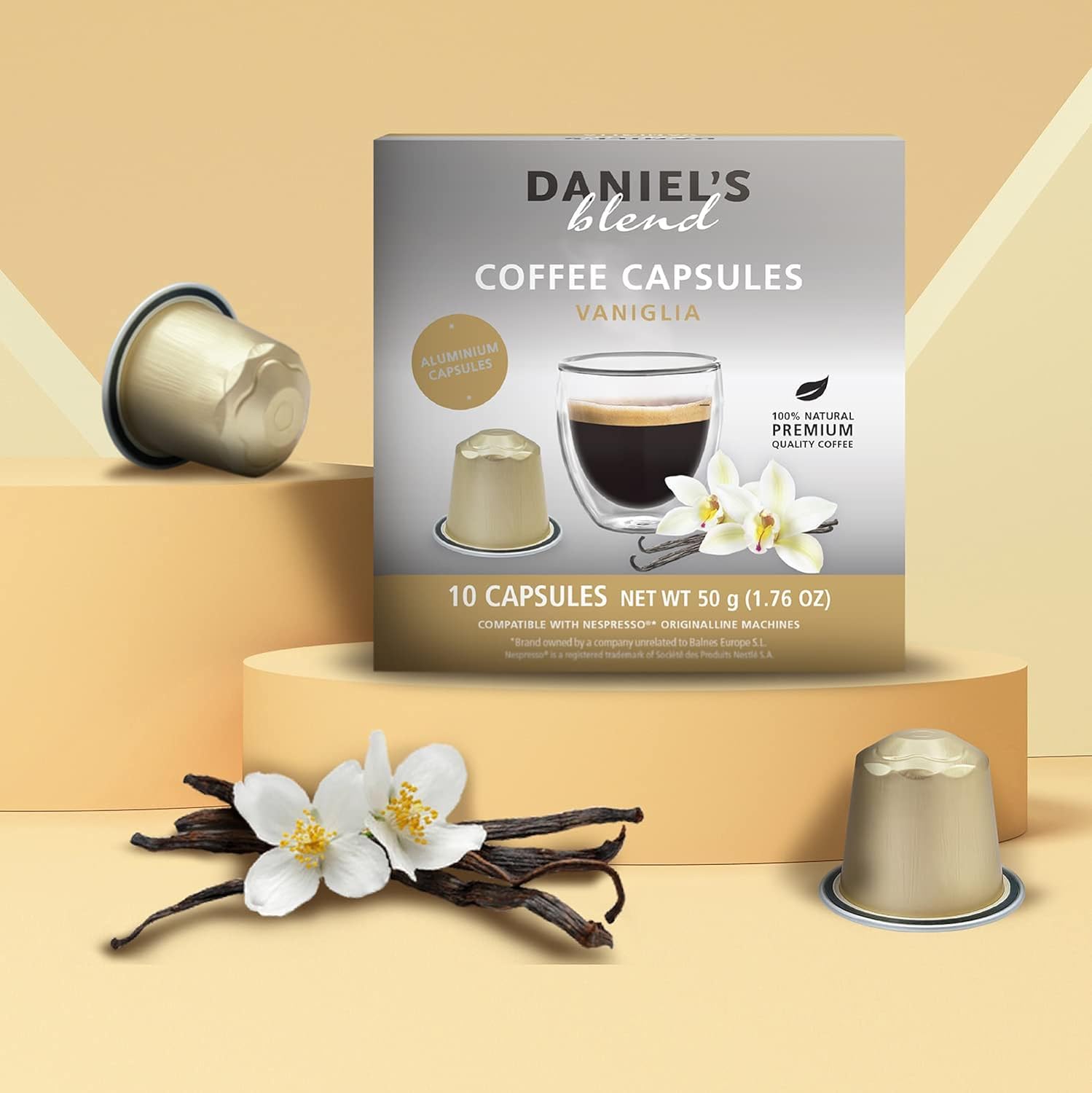 Amazon.com: Daniels Blend Espresso Aluminum Capsules Compatible with ...