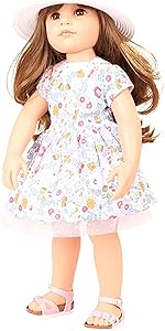 Amazon.com: Gotz Hannah Summertime - 19.5" All Vinyl Poseable Brunette ...